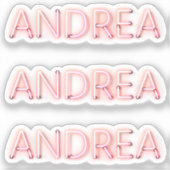 Andrea Name in Glowing Neon Lights Sticker | Zazzle