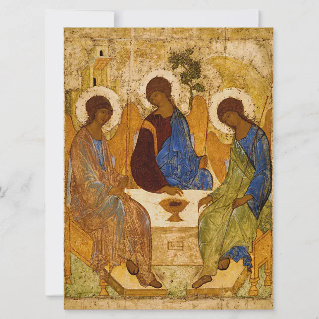 Andrei Rublev Holy Trinity Icon Orthodox religion Card | Zazzle