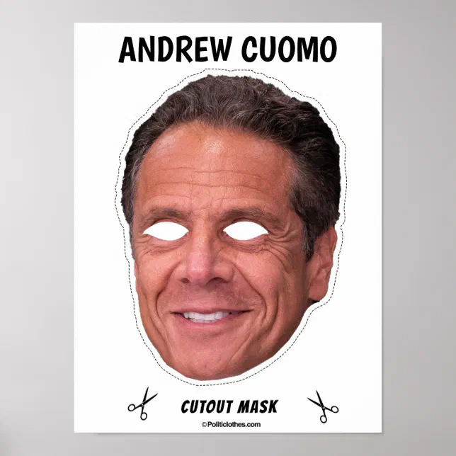 ANDREW CUOMO Halloween Mask Poster | Zazzle