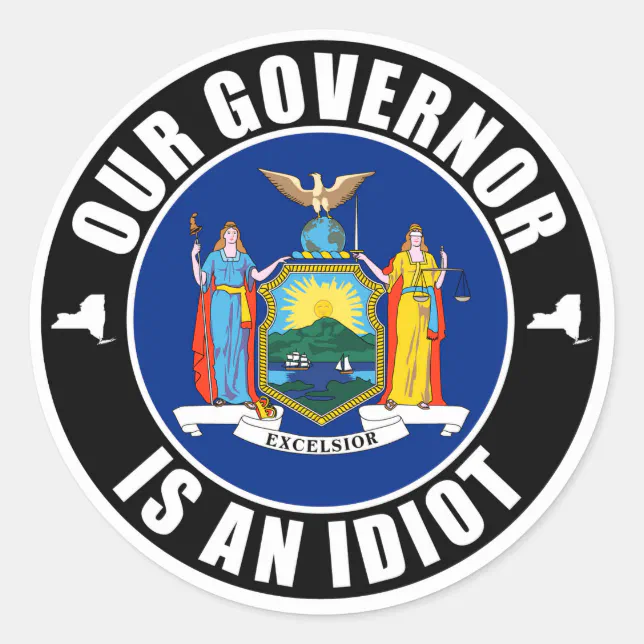 Andrew Cuomo is an idiot Classic Round Sticker | Zazzle