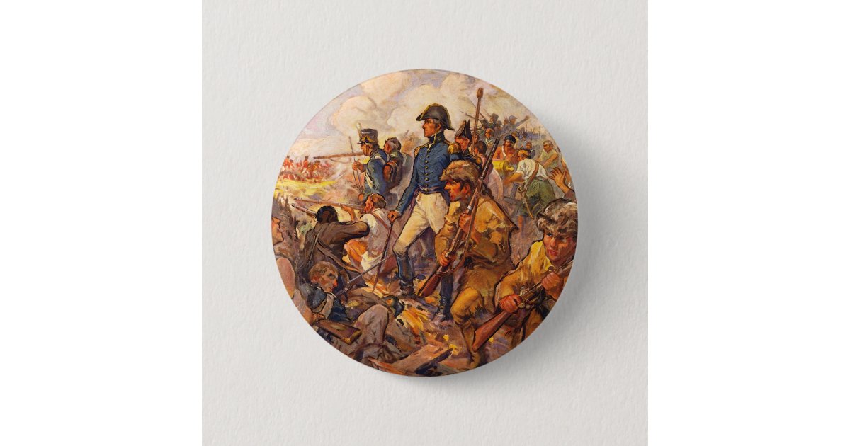 Andrew Jackson During the Battle of New Orleans Pinback Button | Zazzle