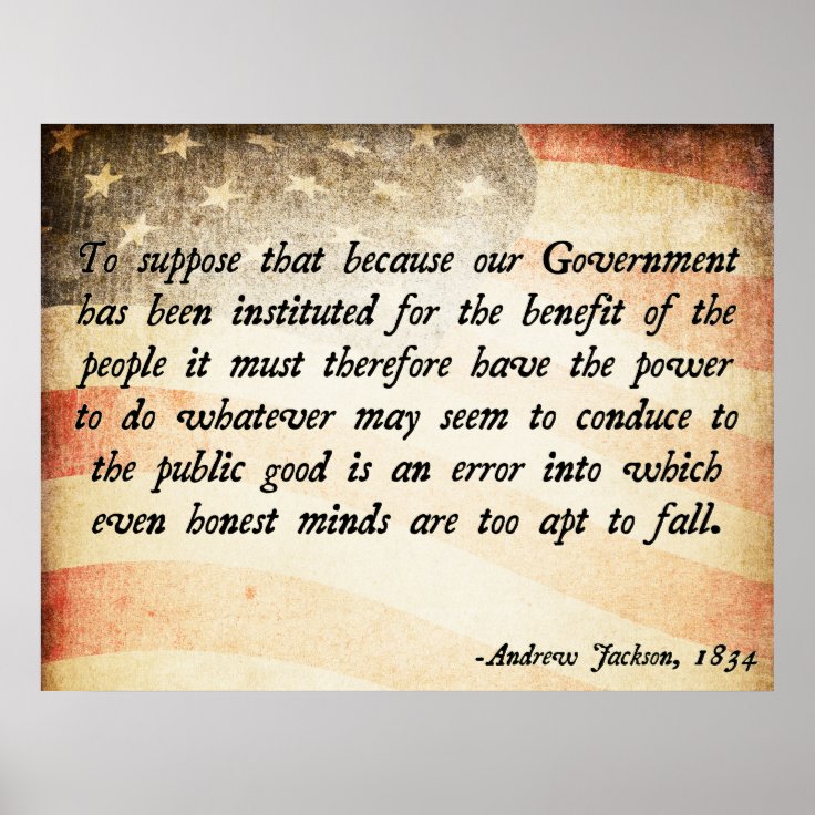 Andrew Jackson Quote Poster | Zazzle