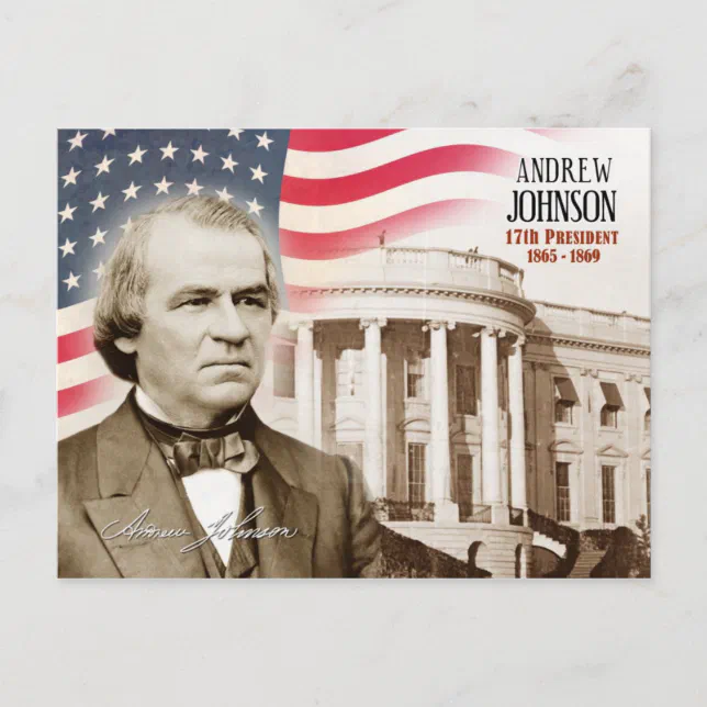Andrew Johnson - 17th President of the U.S. Postcard | Zazzle