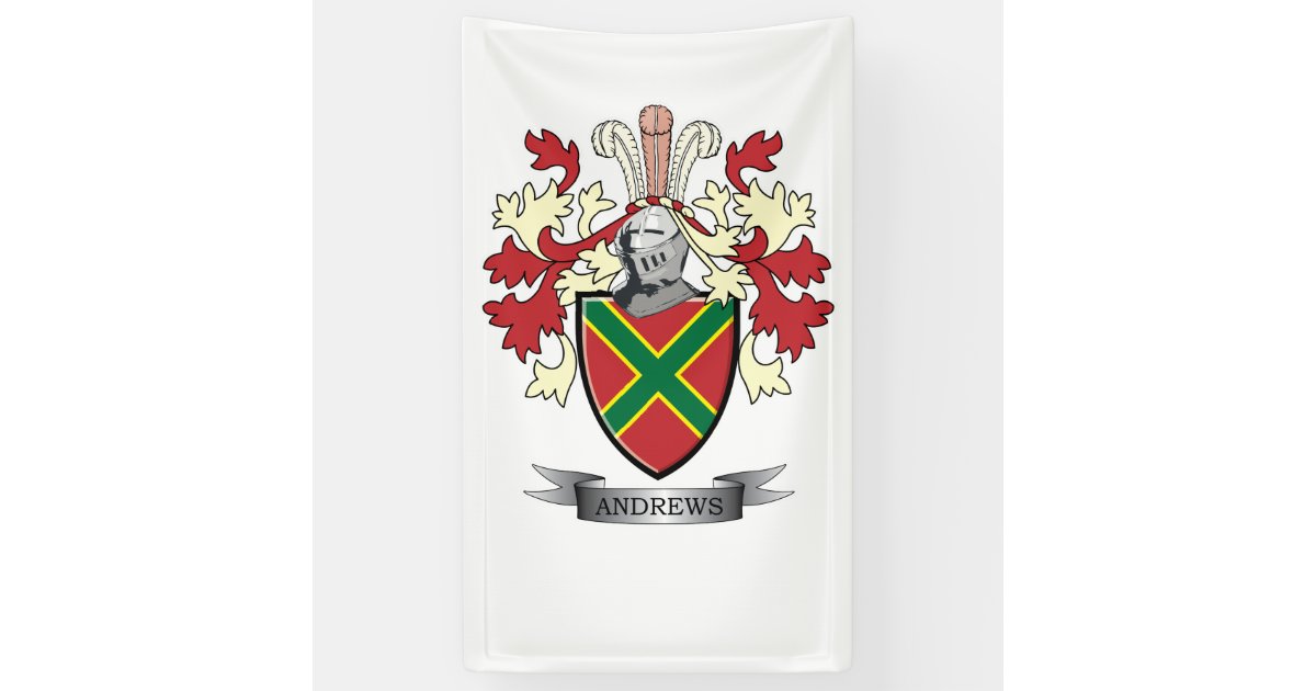 Andrews Family Crest Coat of Arms Banner | Zazzle