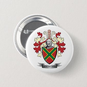 Andrews Family Crest Coat of Arms Button | Zazzle