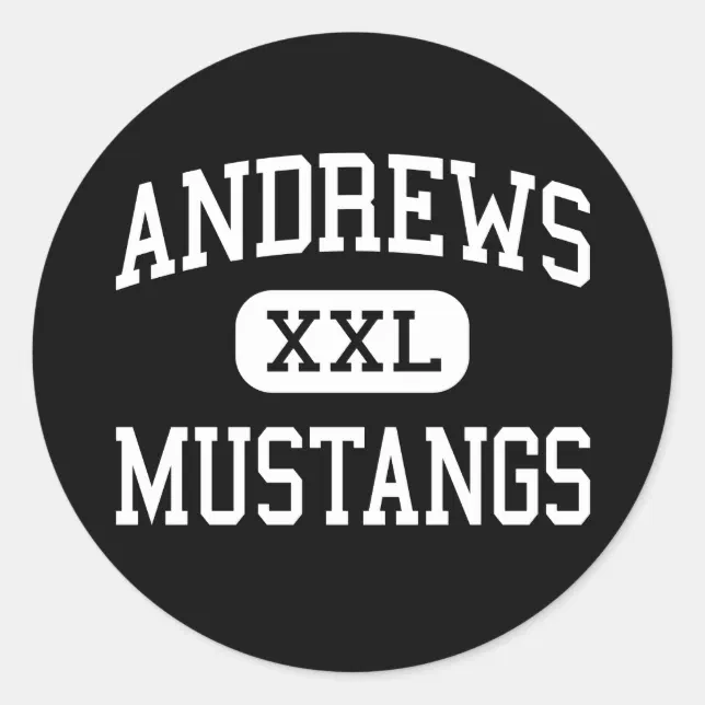 Andrews - Mustangs - High School - Andrews Texas Classic Round Sticker ...