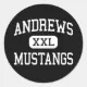 Andrews - Mustangs - High School - Andrews Texas Classic Round Sticker ...