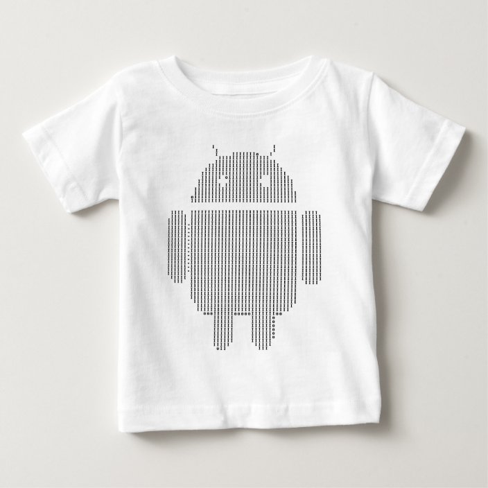 Android---Ascii black Baby T-Shirt | Zazzle.com