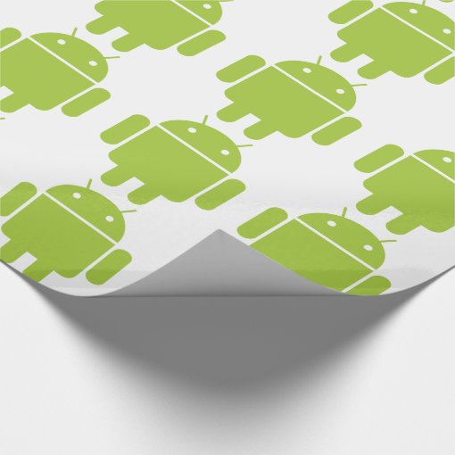 Android Green Robot Logo Wrapping Paper | Zazzle