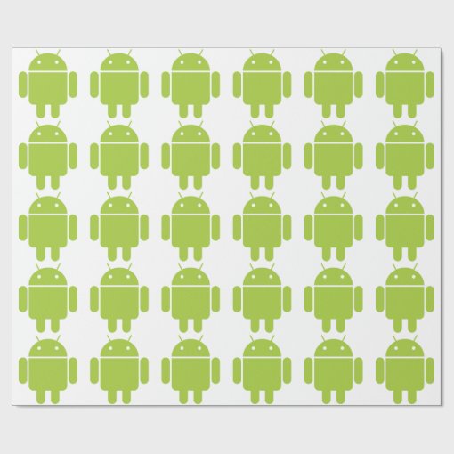 Android Green Robot Logo Wrapping Paper | Zazzle