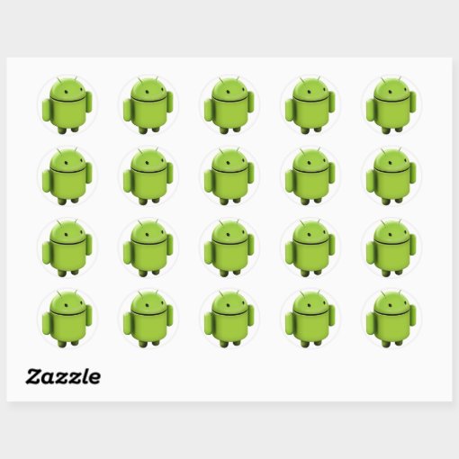 Android logo classic round sticker | Zazzle