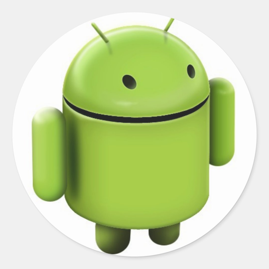 Android logo classic round sticker | Zazzle