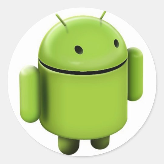 Android logo classic round sticker | Zazzle.com