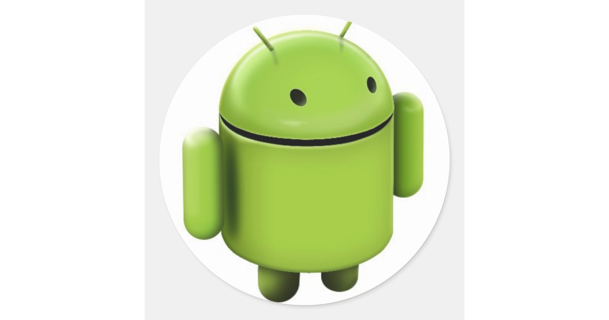 Android logo classic round sticker | Zazzle