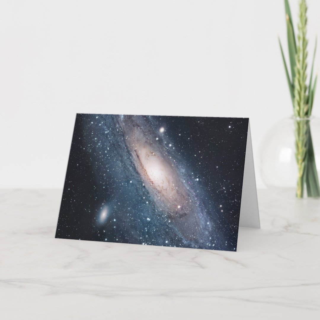 andromeda galaxy milky way cosmos universe card | Zazzle