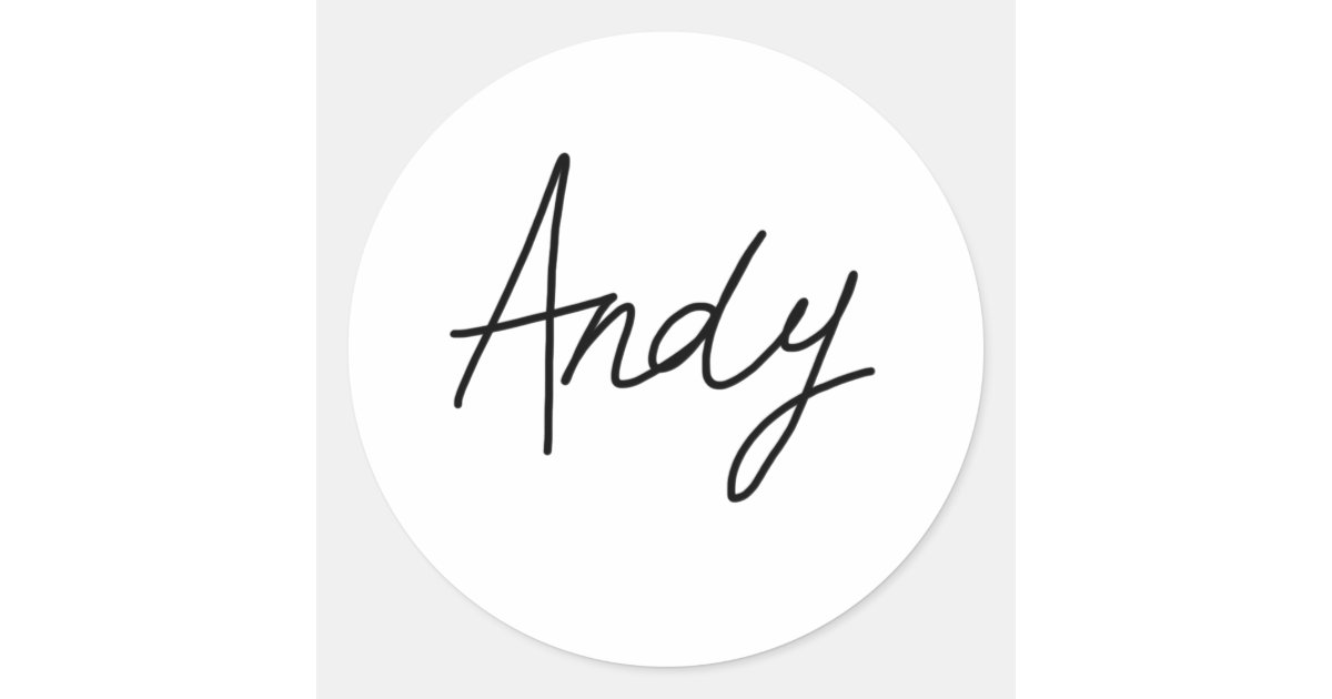 Andy's Signature Stickers | Zazzle