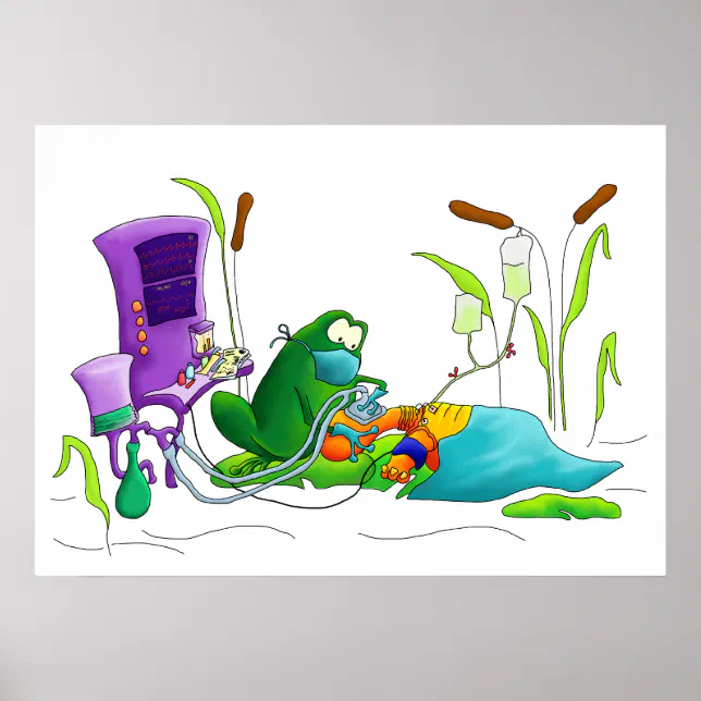Anesthesia Frog Art Print | Zazzle