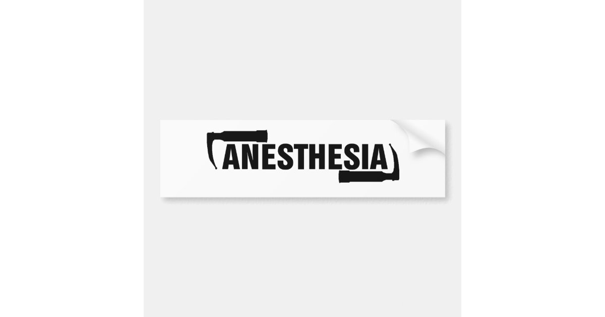 Anesthesia Mac Blade Bumper Sticker | Zazzle