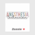 Anesthesia Technician Retro Anesthetic Tech Sticker | Zazzle