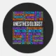 Anesthesiologist Words Anesthesia Doctor Classic Round Sticker | Zazzle