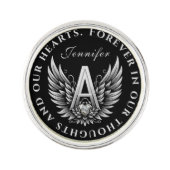 Angel Alphabet A Initial Letter with Name Lapel Pin | Zazzle