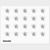 Angel Alphabet R Initial Letter Wings Halo Heart Sticker | Zazzle