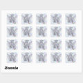Angel Alphabet R Initial Letter Wings Halo Square Square Sticker | Zazzle