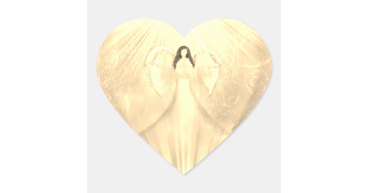Angel Art Yellow Archangel Uriel Praying Stickers | Zazzle