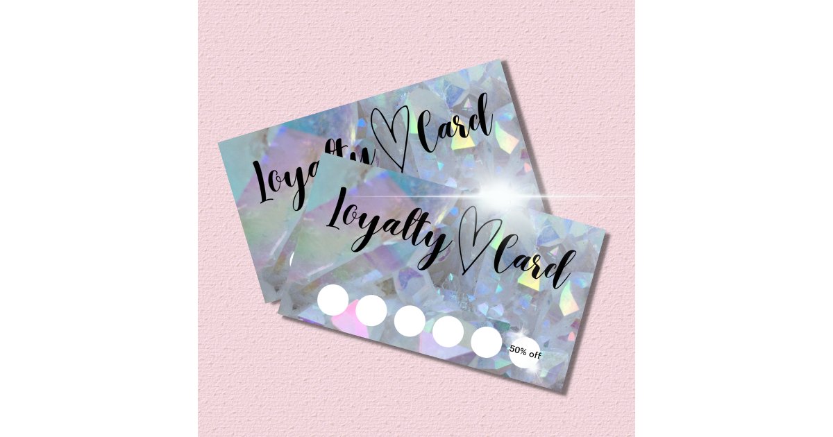 Angel Aura Quartz Crystal Customer Loyalty Card | Zazzle