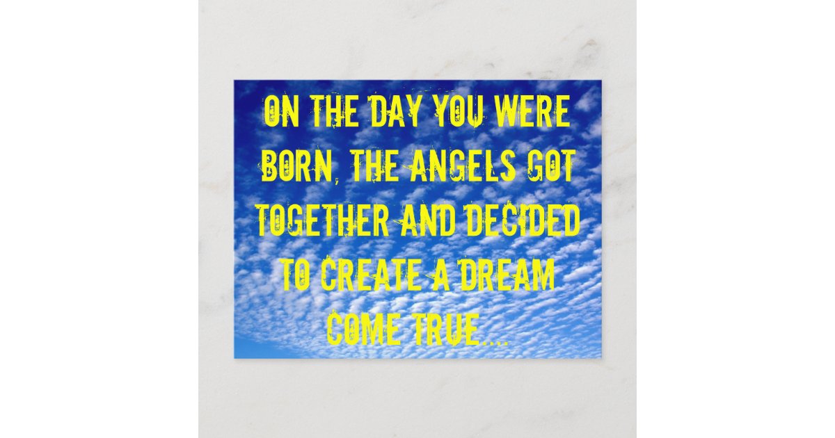 Angel Birthday Postcard | Zazzle
