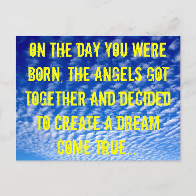 Angel Birthday Postcard | Zazzle