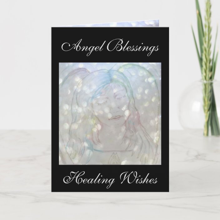 Angel blessings get well card | Zazzle.com