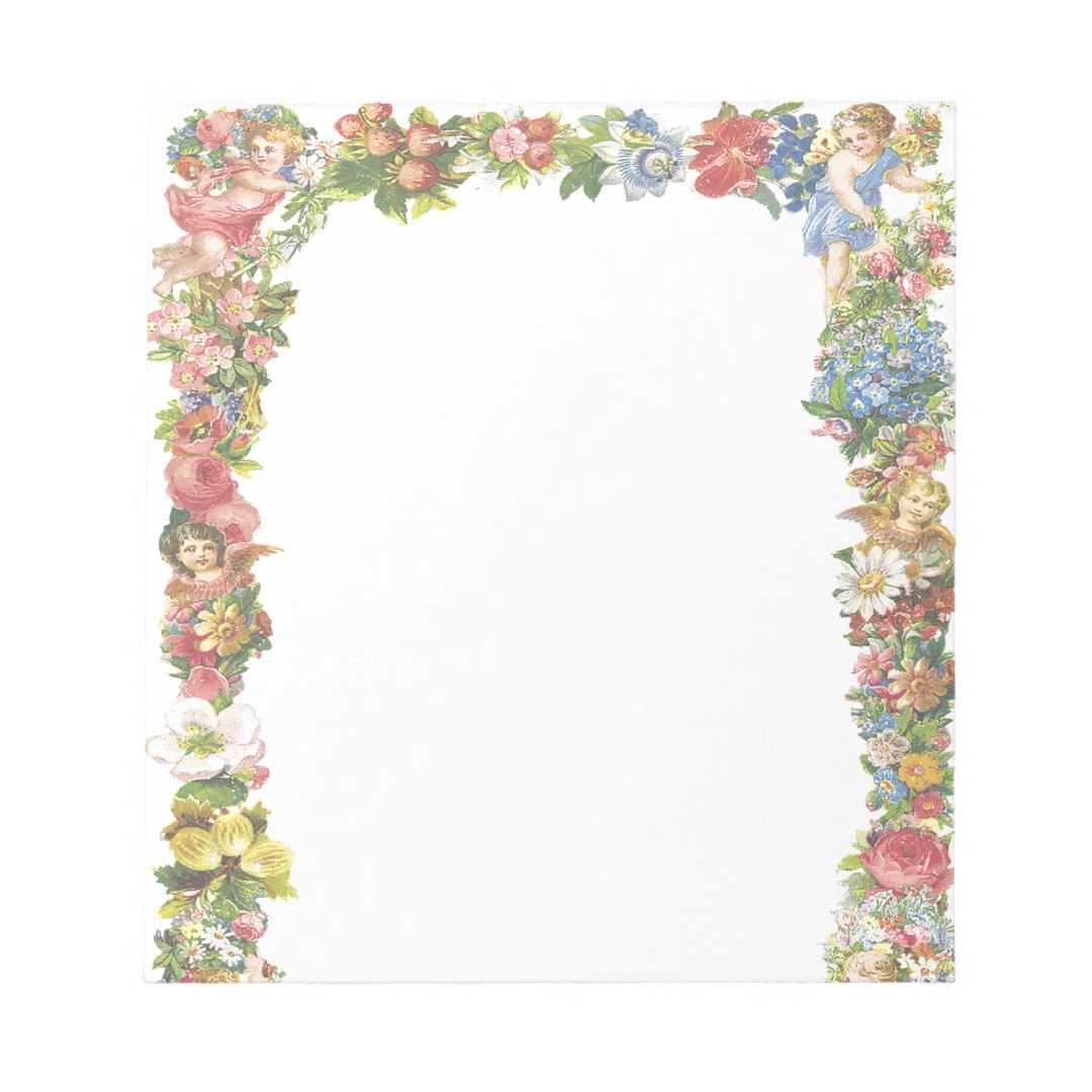 Angel Border Notepad | Zazzle