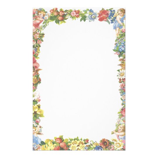 Angel Border Stationery | Zazzle.com