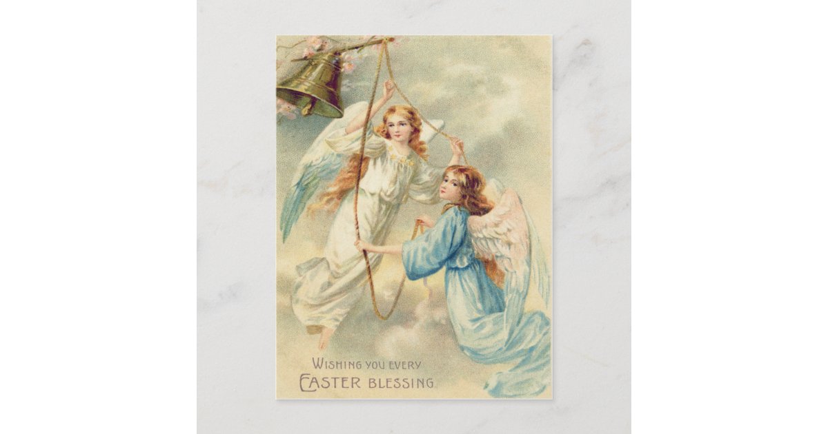 Angel Cherub Heaven Ringing Bell Postcard | Zazzle