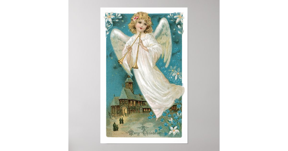 Angel Christmas Poster | Zazzle