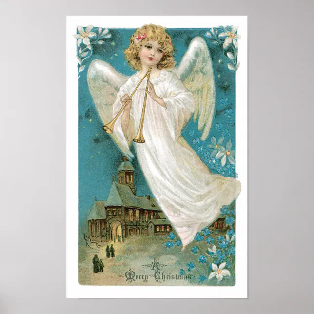 Angel Christmas Poster | Zazzle