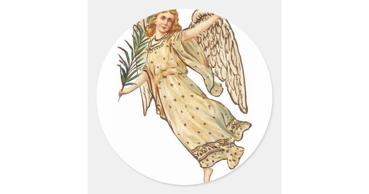 Angel Classic Round Sticker | Zazzle