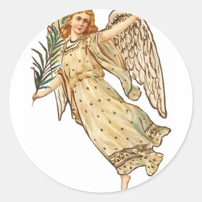 Angel Classic Round Sticker | Zazzle