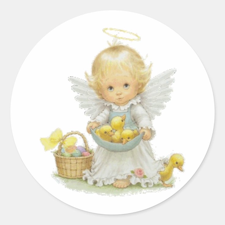 Angel Classic Round Sticker | Zazzle