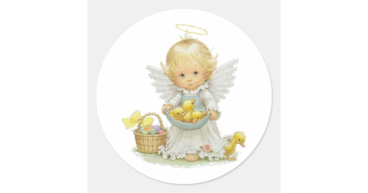 Angel Classic Round Sticker | Zazzle