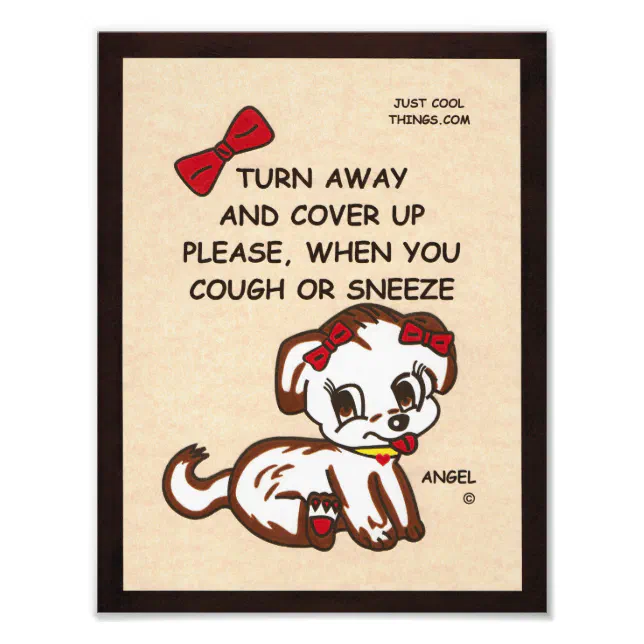 Angel Cover Your Cough Poster | Zazzle