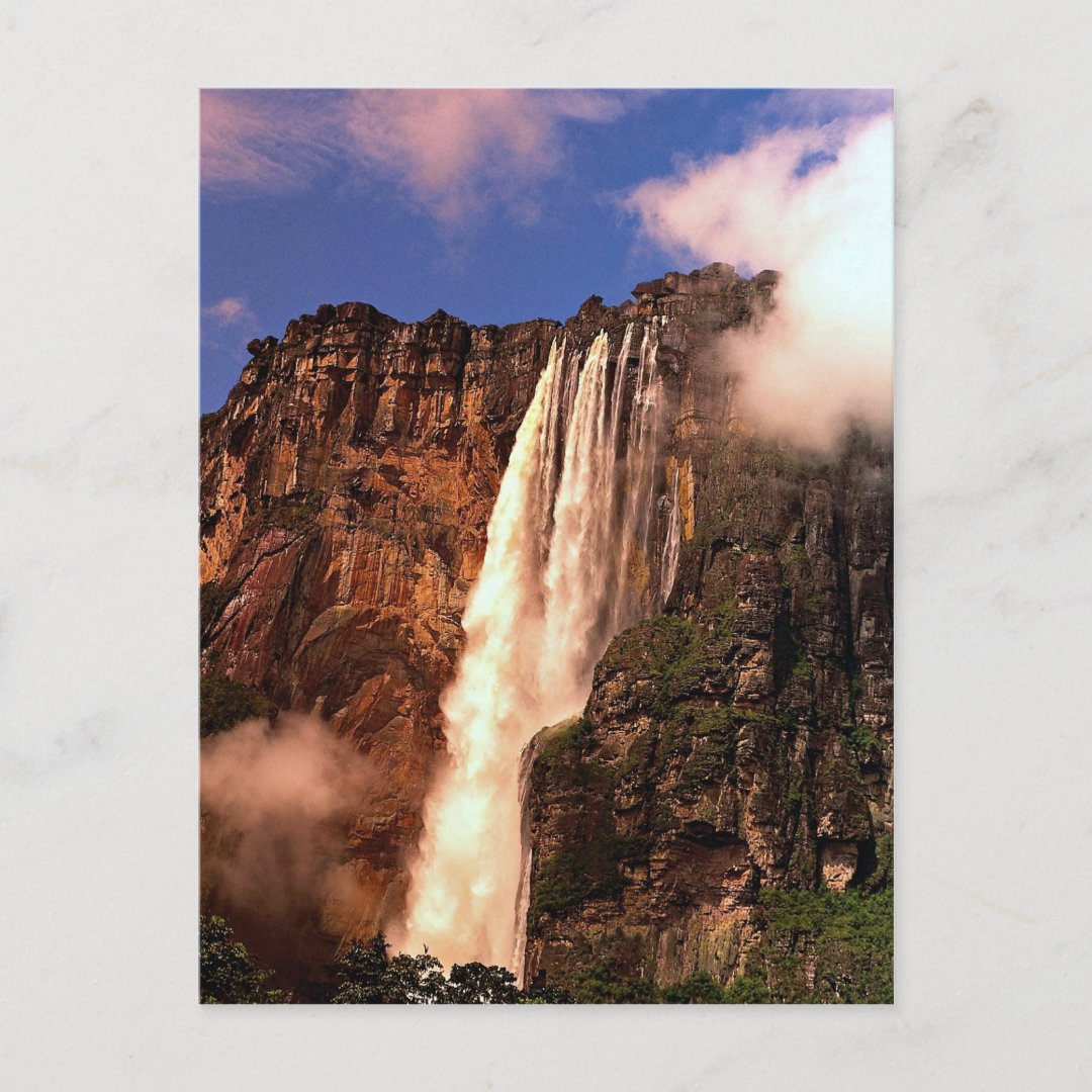 Angel Falls on Auyan Tepui, Venezuela Postcard | Zazzle