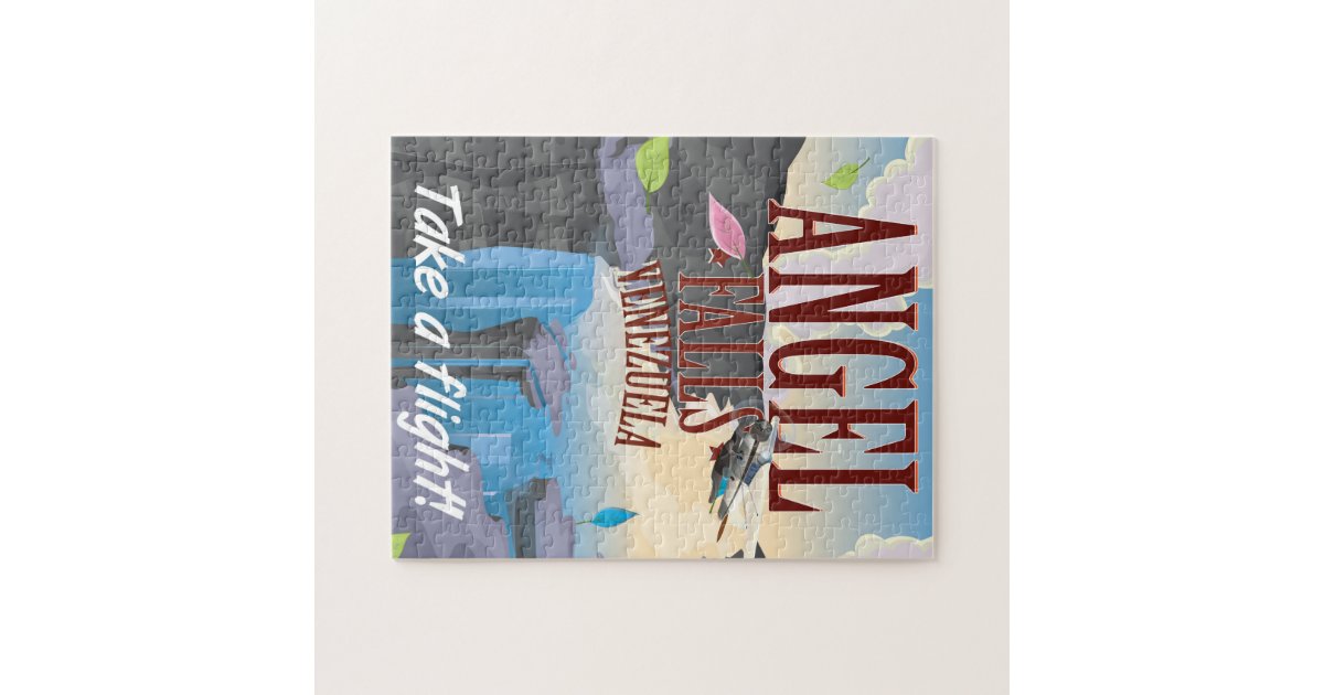 Angel Falls Venezuela vacation poster. Jigsaw Puzzle | Zazzle