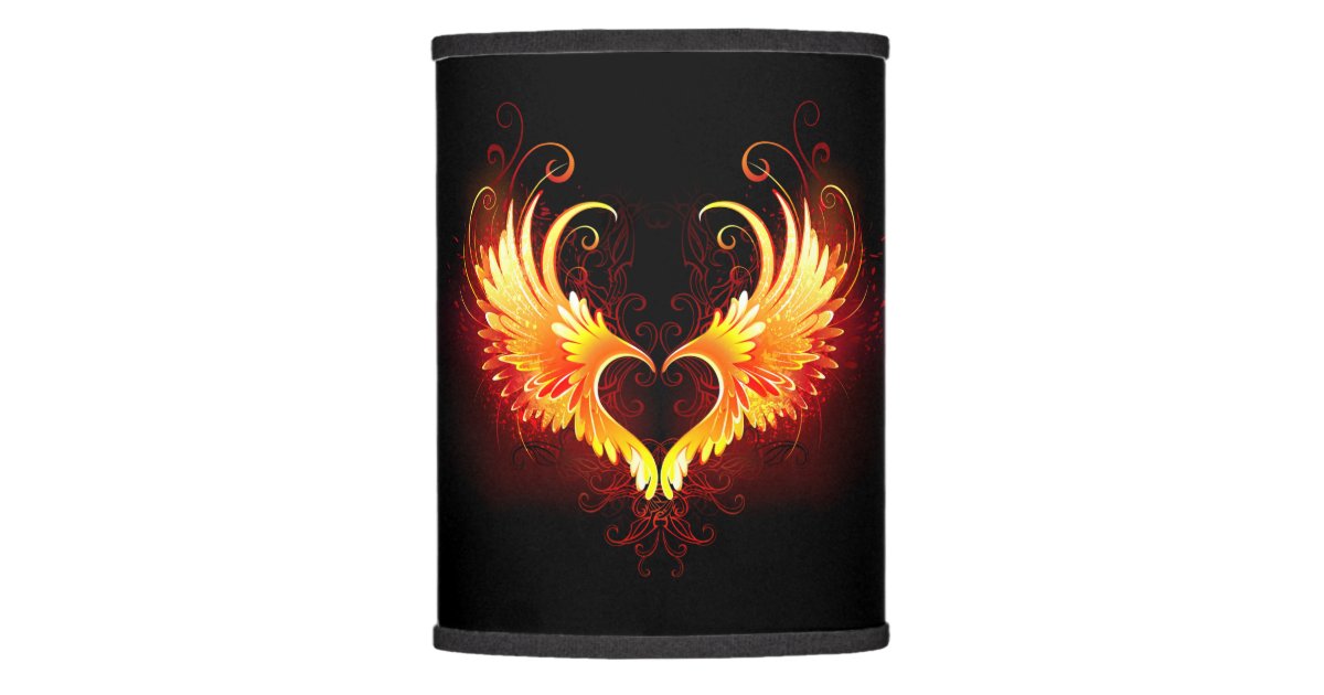 Angel Fire Heart with Wings Lamp Shade | Zazzle