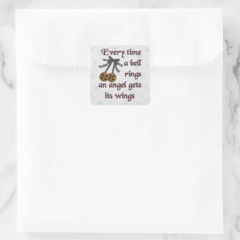 Angel Gets Its Wings Square Sticker | Zazzle