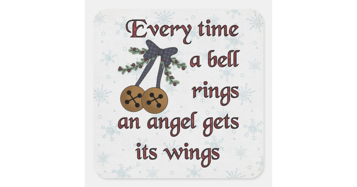 Angel Gets Its Wings Square Sticker | Zazzle