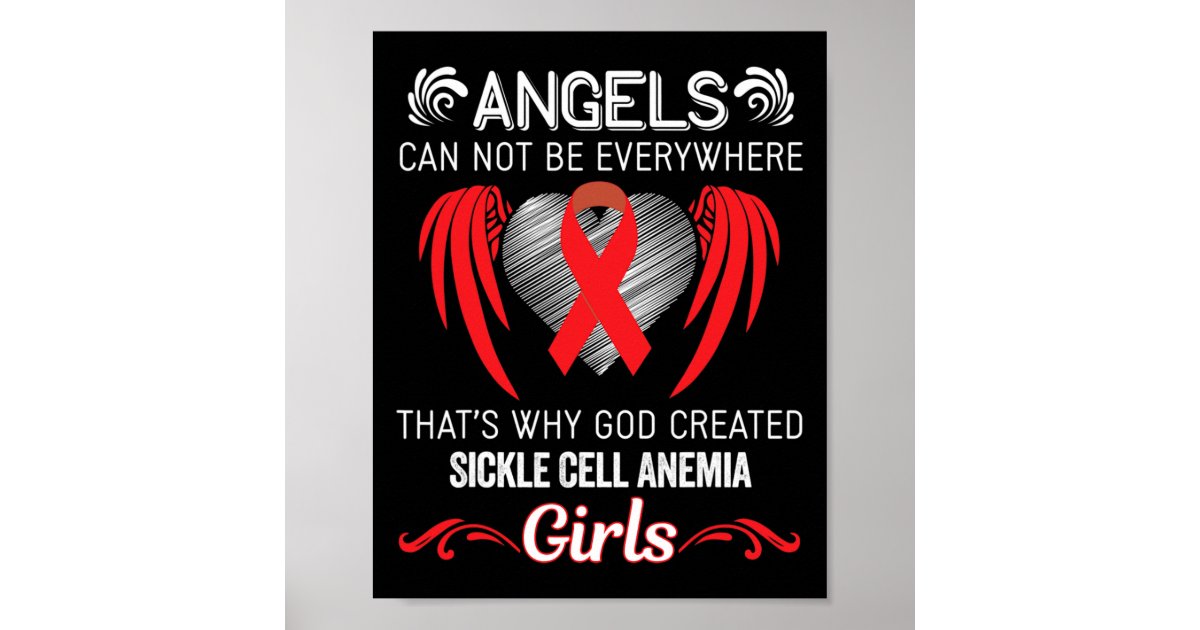 Angel Girl- Sickle Cell Anemia Awareness Supporter Poster | Zazzle