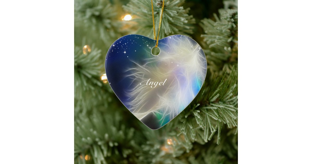 Angel Heart! Ceramic Ornament | Zazzle