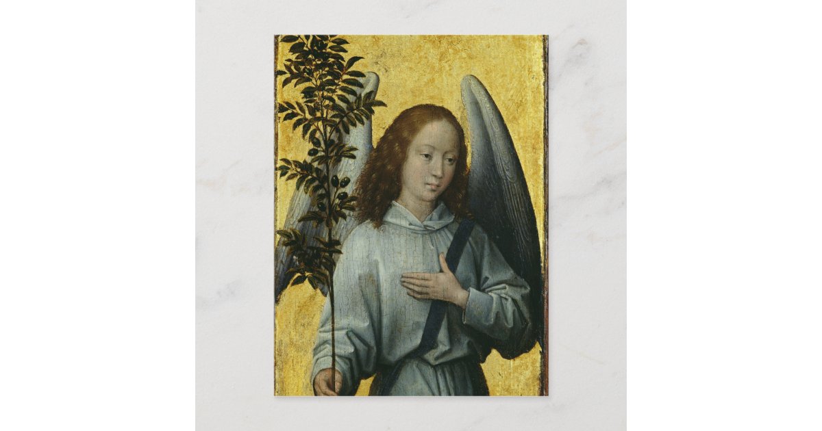 Angel Holding an Olive Branch Postcard | Zazzle